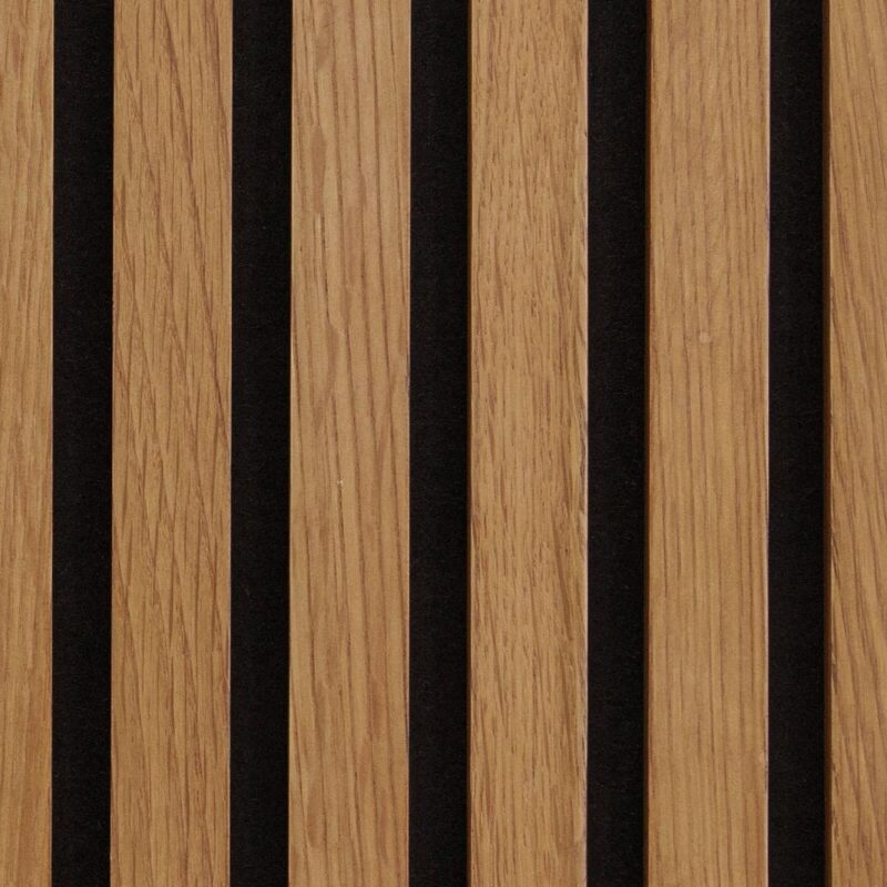 White Oak Full Height Solid Wood Slat Wall Panels | WoodyWalls
